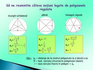 Calcul de arii si volume | PPTX