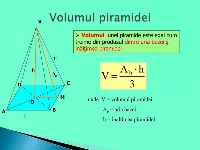 Calcul de arii si volume | PPTX