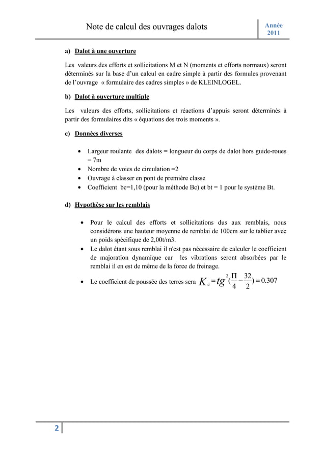 Calcul de dalot | PDF