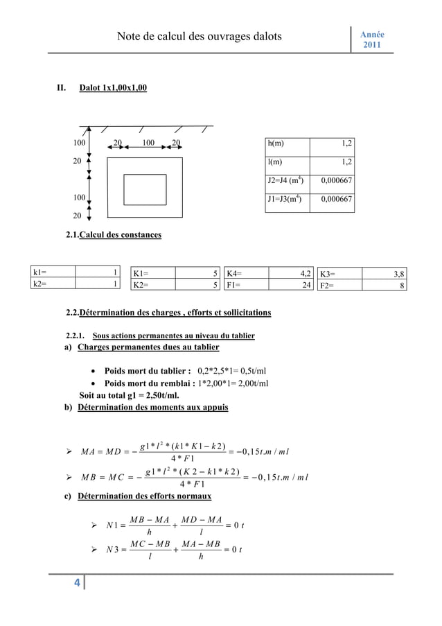 Calcul de dalot | PDF