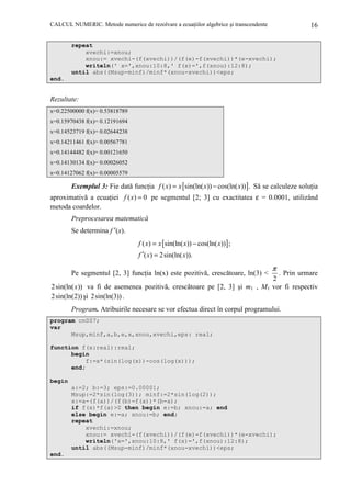 Calculul numeric teorie | PDF