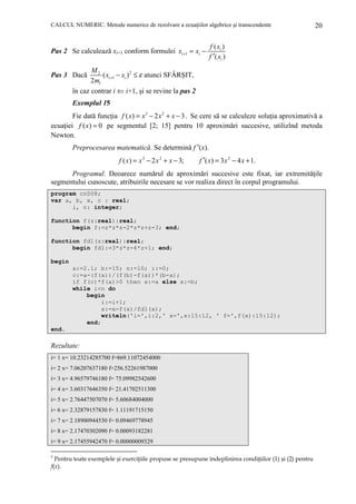Calculul numeric teorie | PDF
