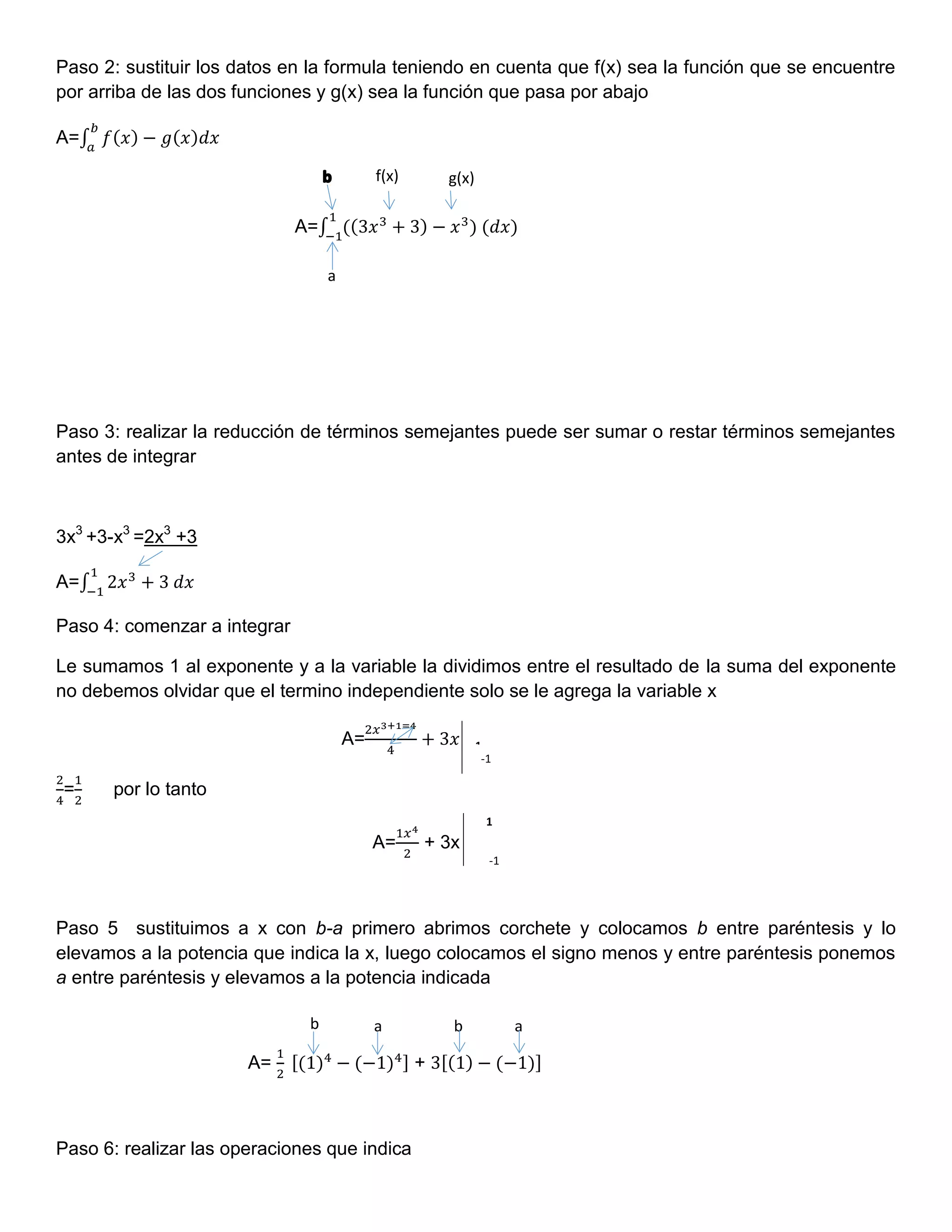 Calculo de areas entre dos curvas | PDF