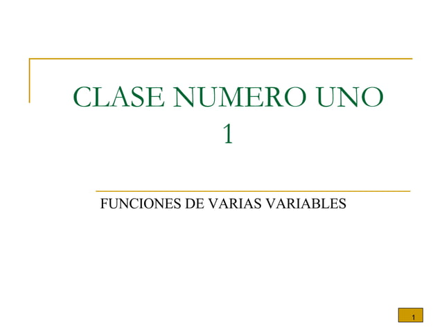 Calculo varias variables | PPT