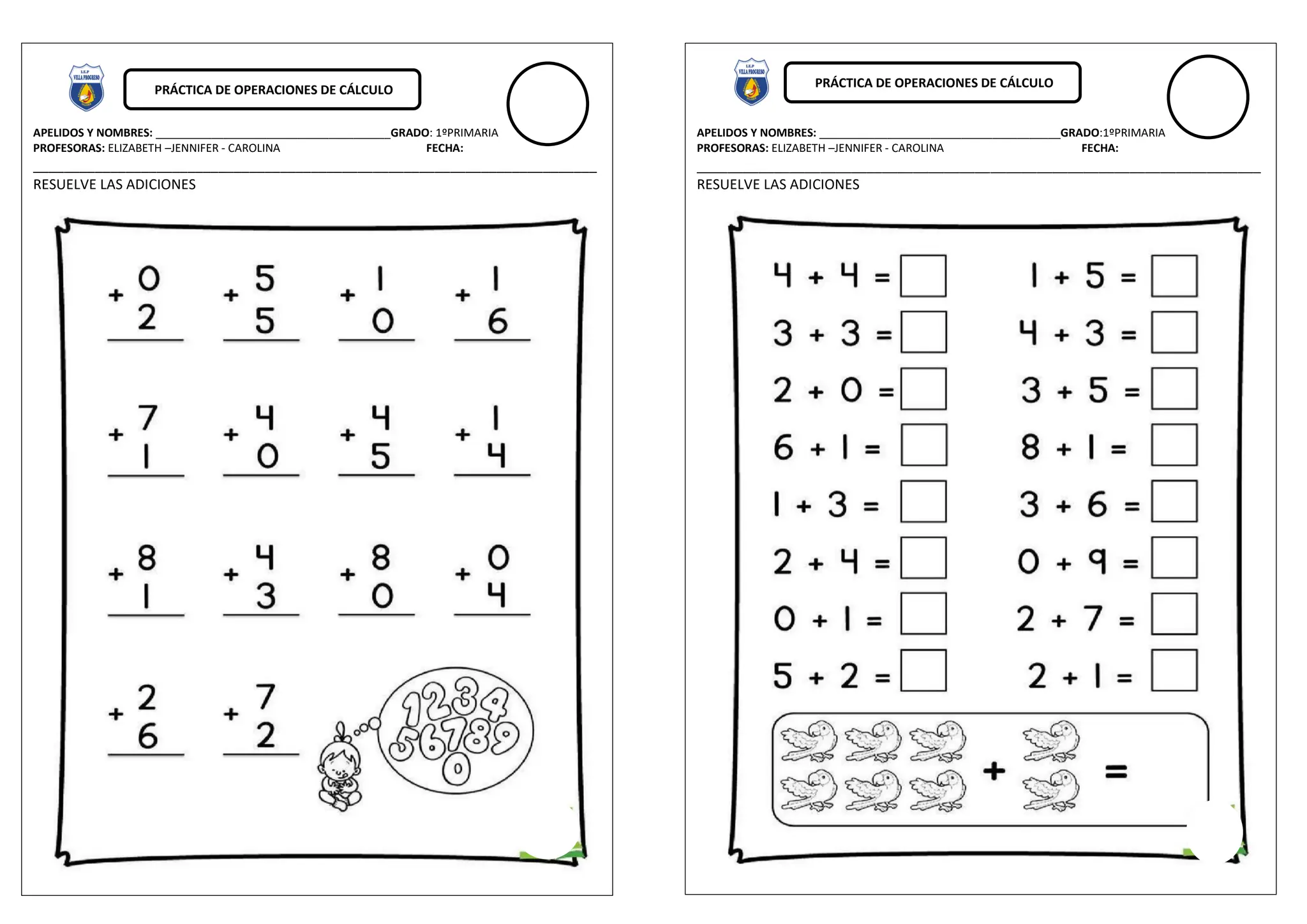 CALCULO 1ER GRADO NIVEL PRIMARIA RESTAS Y SUMAS | PPT