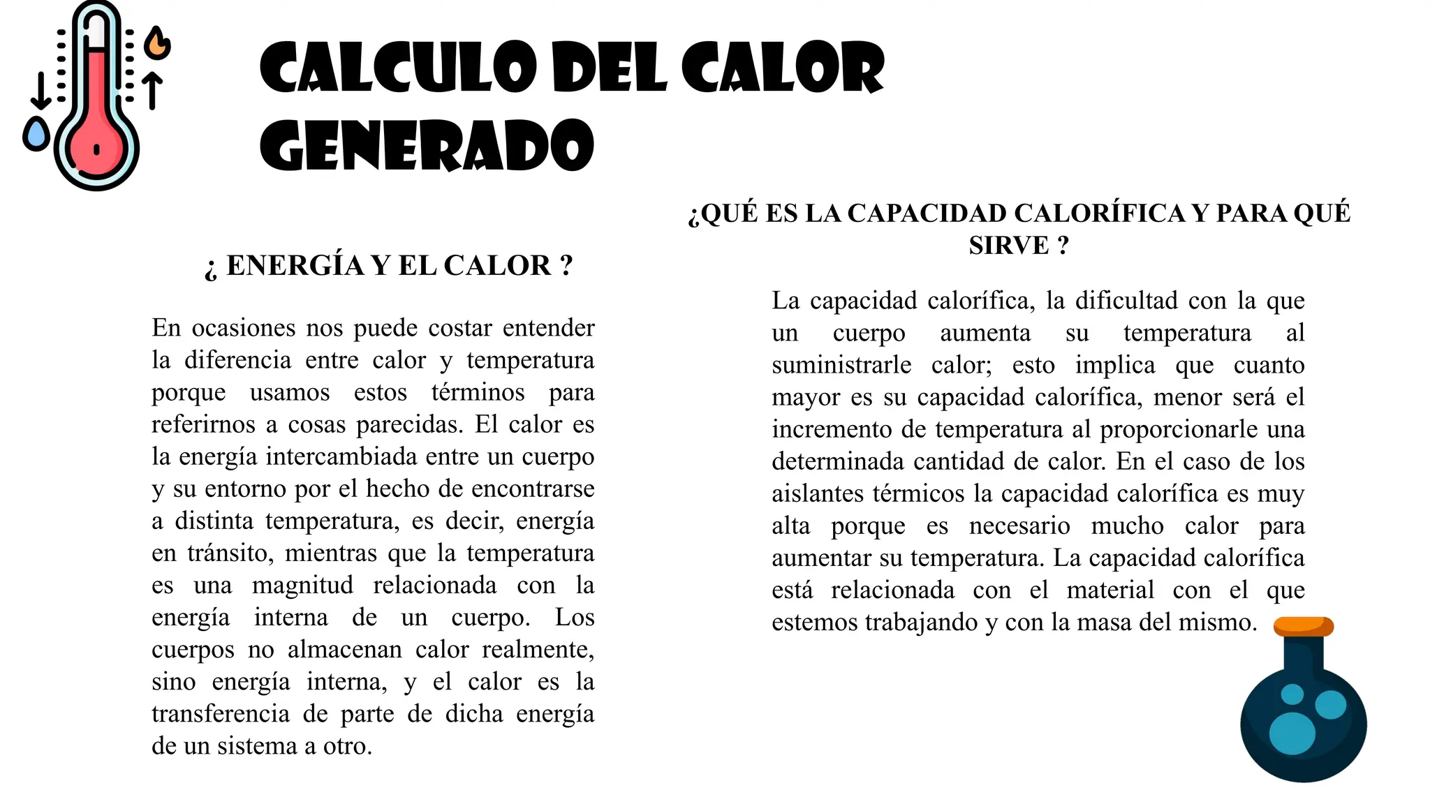 Calculo de calor termodinámica, estás diapositivas nos permite ...