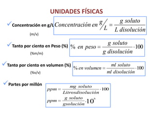 Calculo de concentraciones | PPTX