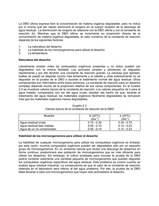 Calculo de dbo | PDF