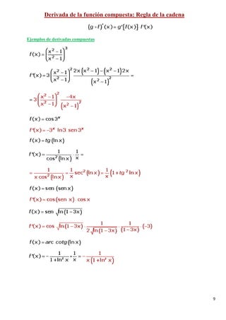 Calculo de derivadas | PDF
