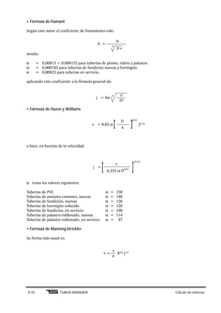 Calculo de instalacion de tuberias | PDF