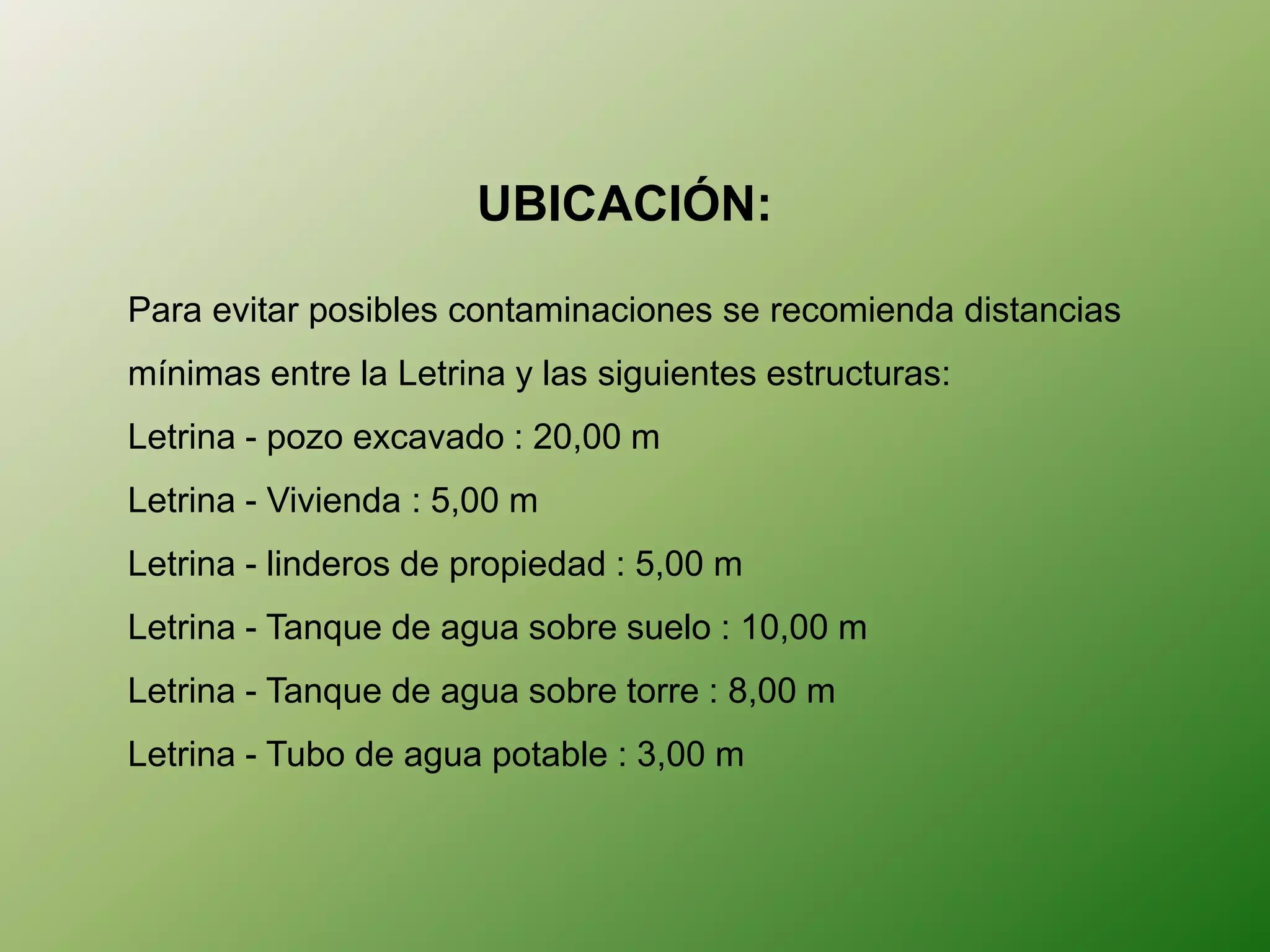 Calculo de letrinas | PPTX
