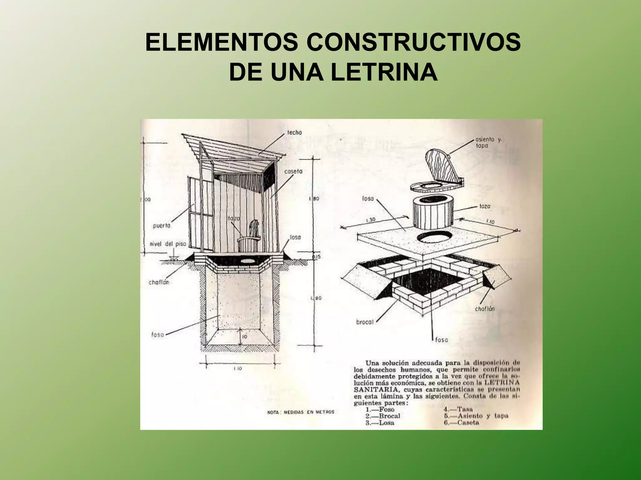 Calculo de letrinas | PPTX