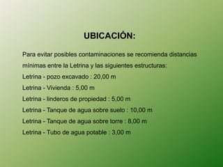 Calculo de letrinas | PPTX