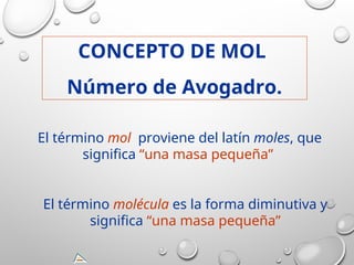 CALCULO DEL MOL composicion centesimal, formula empirica y molecular ...