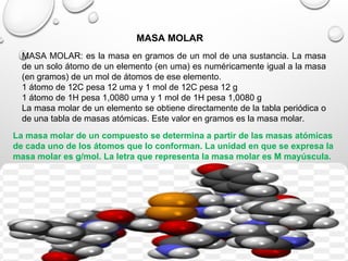 CALCULO DEL MOL composicion centesimal, formula empirica y molecular ...