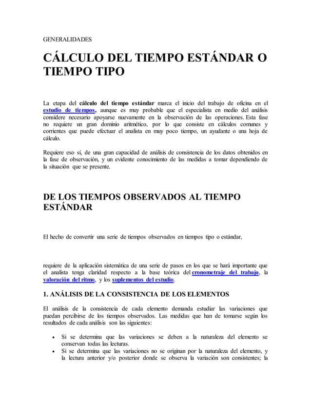 Calculo del tiempo_estandar_o_tiempo_tip | PDF