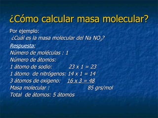 Calculo de moles | PPT