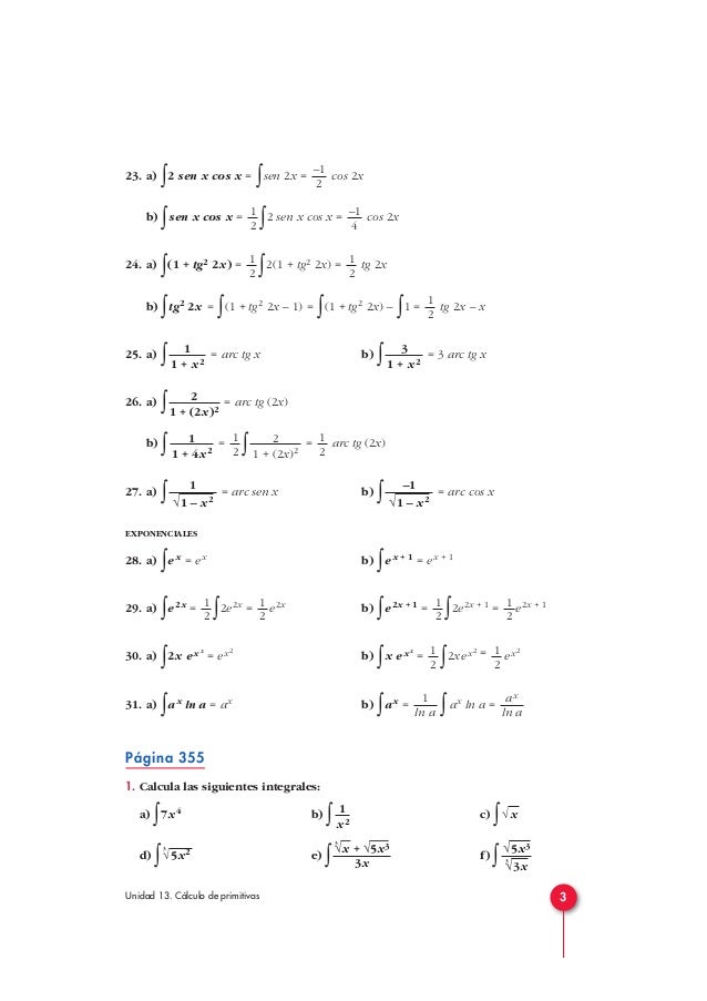 Calculo de primitivas