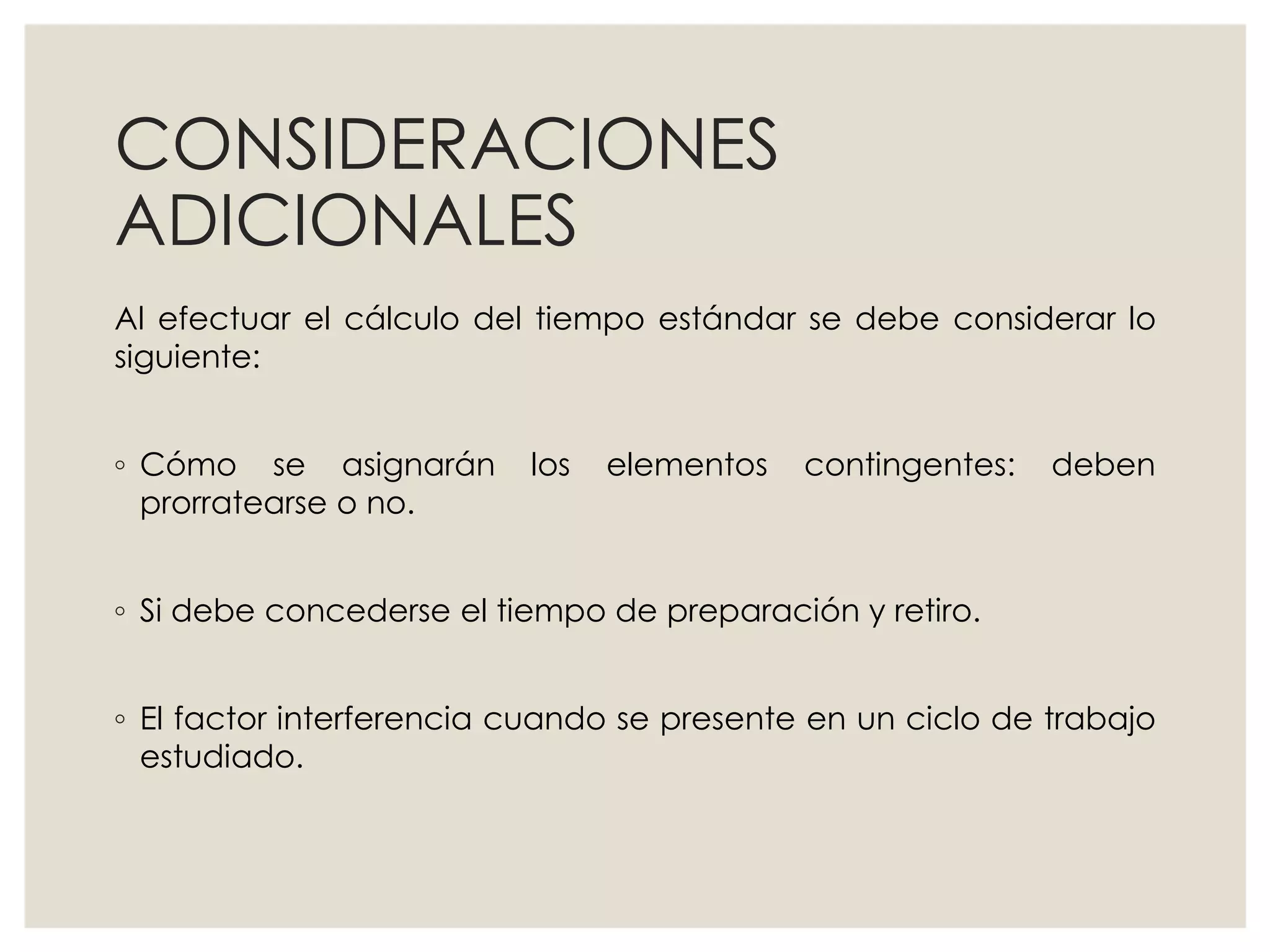 Calculo De Tiempo Estandar Ing Industrial Pptx