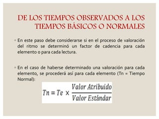 Calculo de tiempo estandar ING... INDUSTRIAL | PPTX