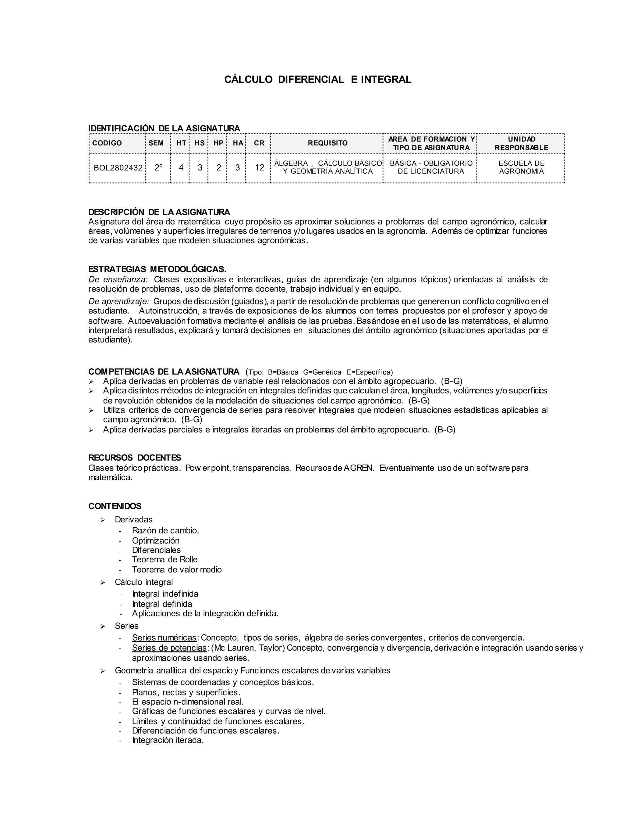 Calculo diferencial e integral | PDF