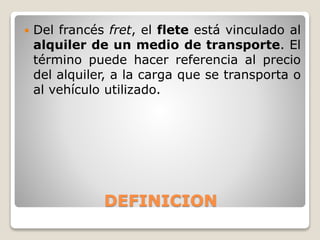 Calculo fletes | PPTX