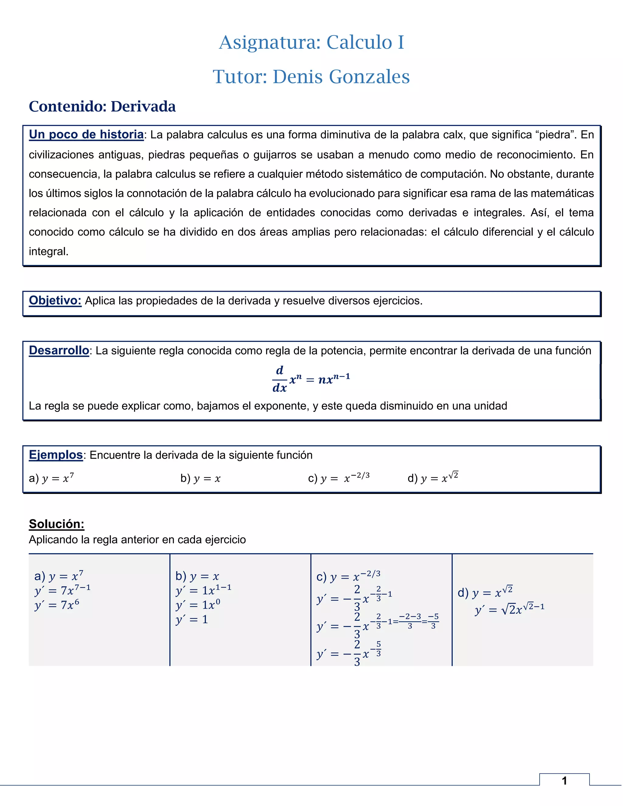 Calculo i | PDF