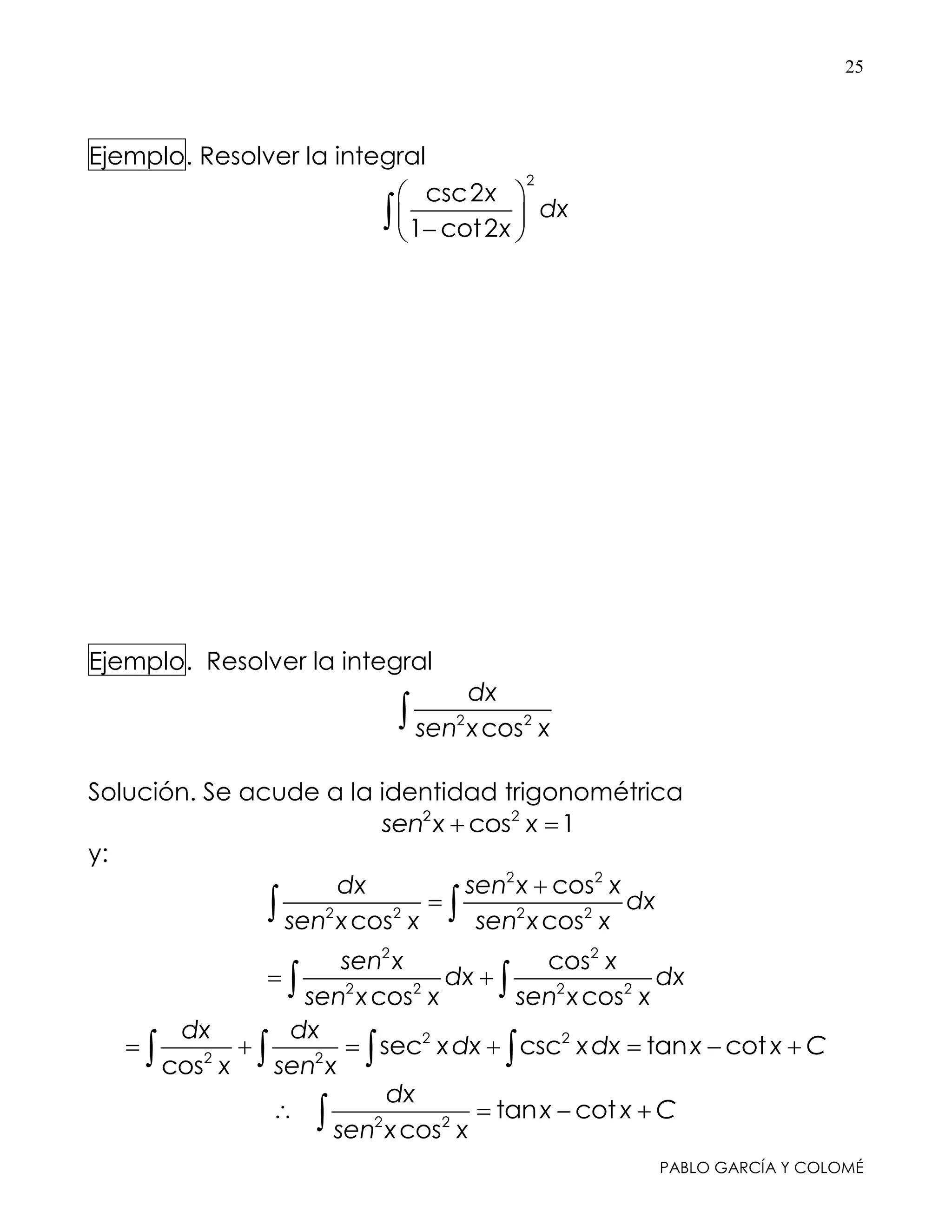 Cálculo integral. Capítulo 2. Las integrales definida e indefinida ...