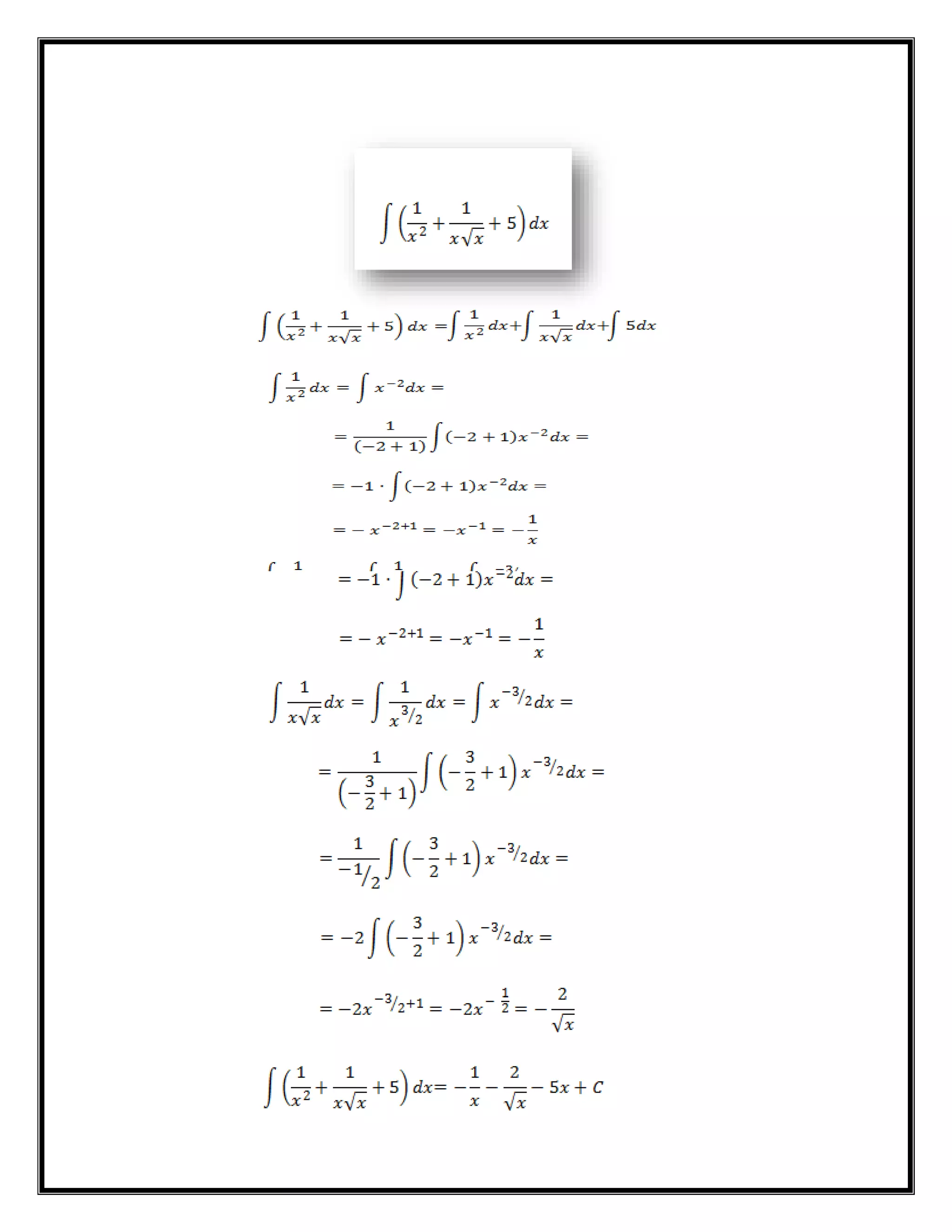 Calculo integral, formulas 1,2,3,4,5,6 | PDF