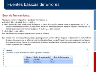 Calculo numerico y manejo de errores | PPTX