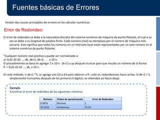 Calculo numerico y manejo de errores | PPTX