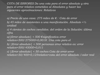 Calculo numerico y manejo de errores | PPTX