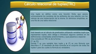 Calculo relacional de base de datos | PPTX