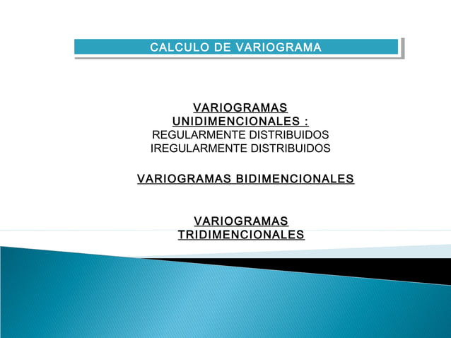Calculo variogramas | PPT