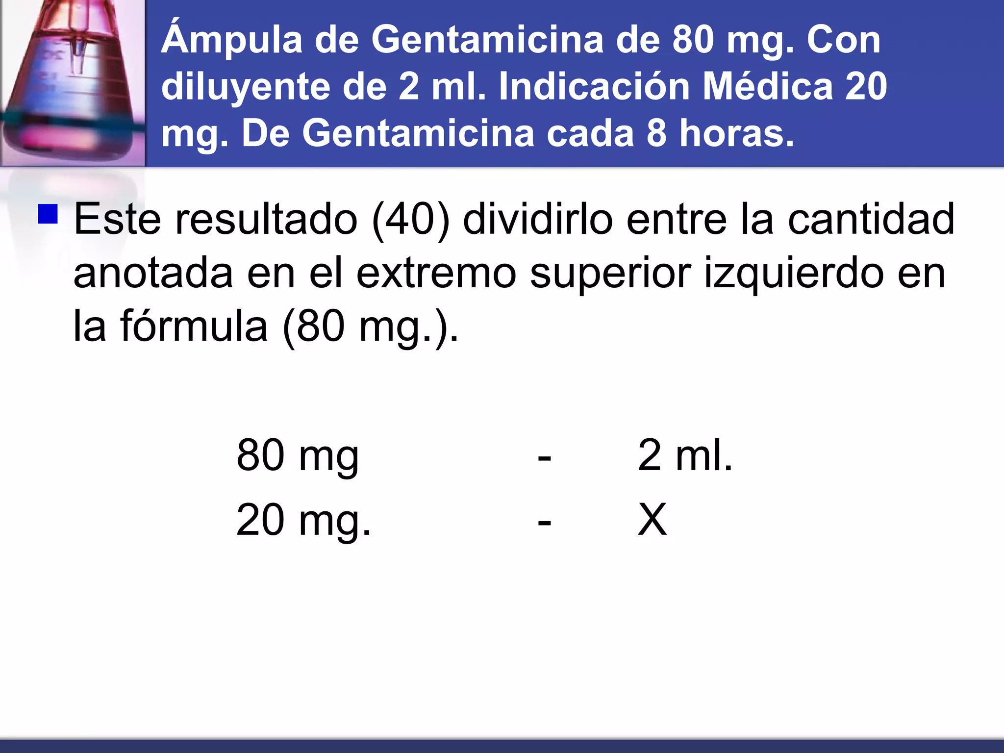 Calculo y dilucion de medicamentos en enfermeria | PPT