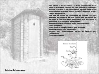 Calculo y disposicion de letrinas | PPTX