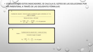 calculo de infusión y tira horaria intrahospitalaria | PPTX