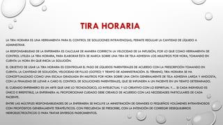 calculo de infusión y tira horaria intrahospitalaria | PPTX