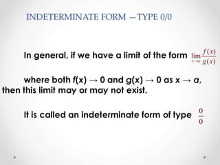 Introduction of Indeterminate Form | PPTX