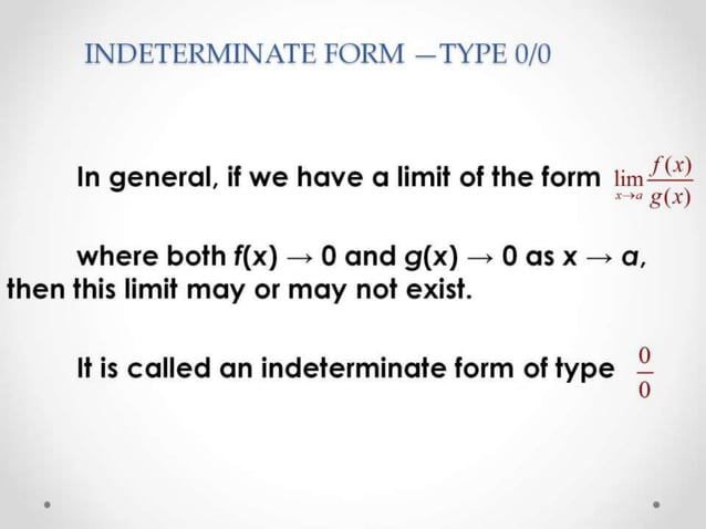 Introduction of Indeterminate Form | PPTX