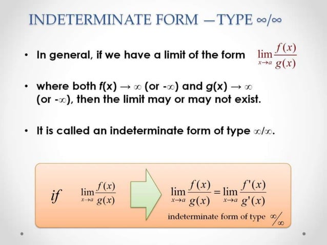 Introduction of Indeterminate Form | PPTX