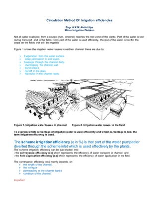 Calcultion method irrigation efficiency i | PDF
