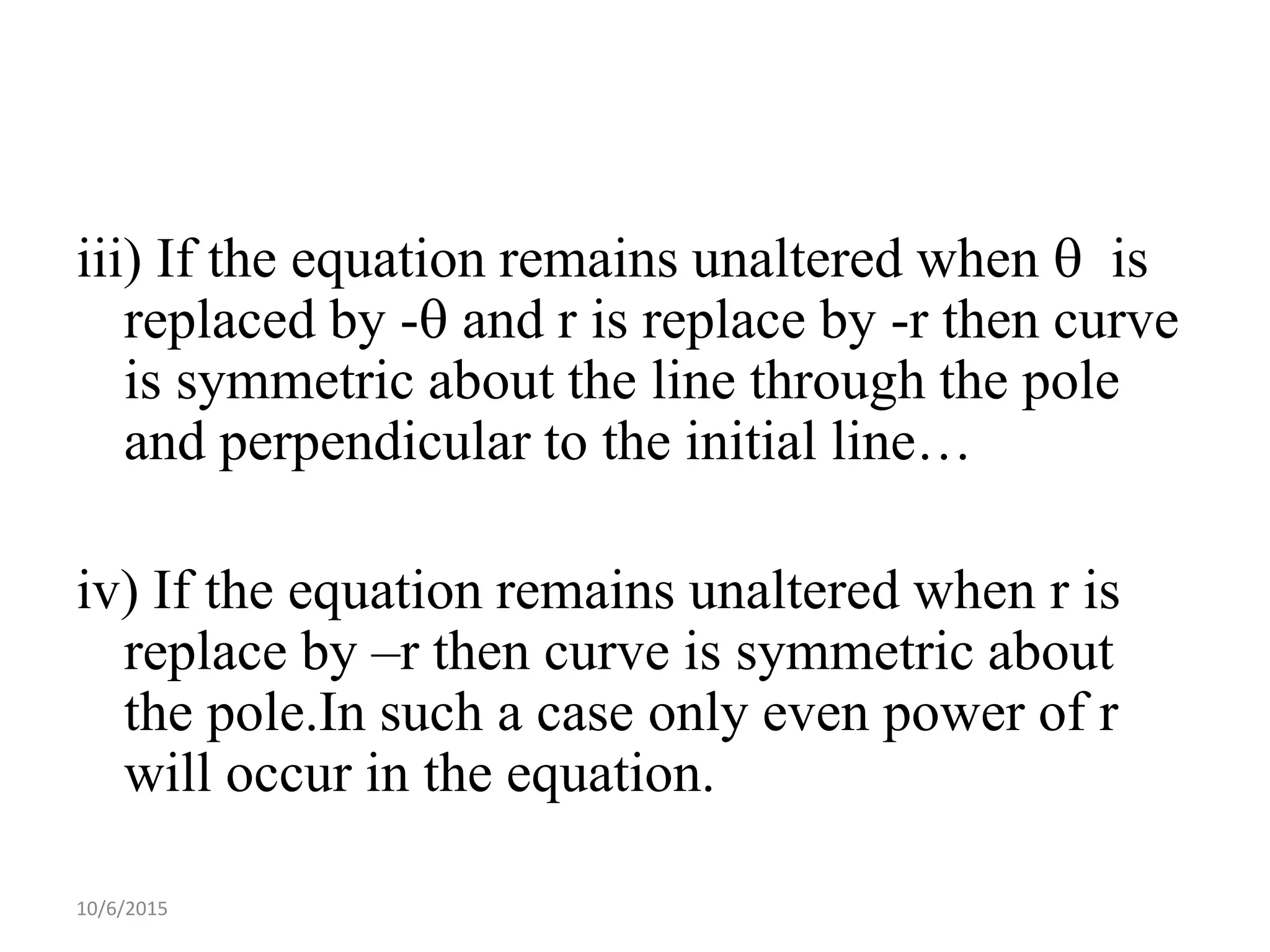 Tracing Of Curve Cartesian And Polar Pptx