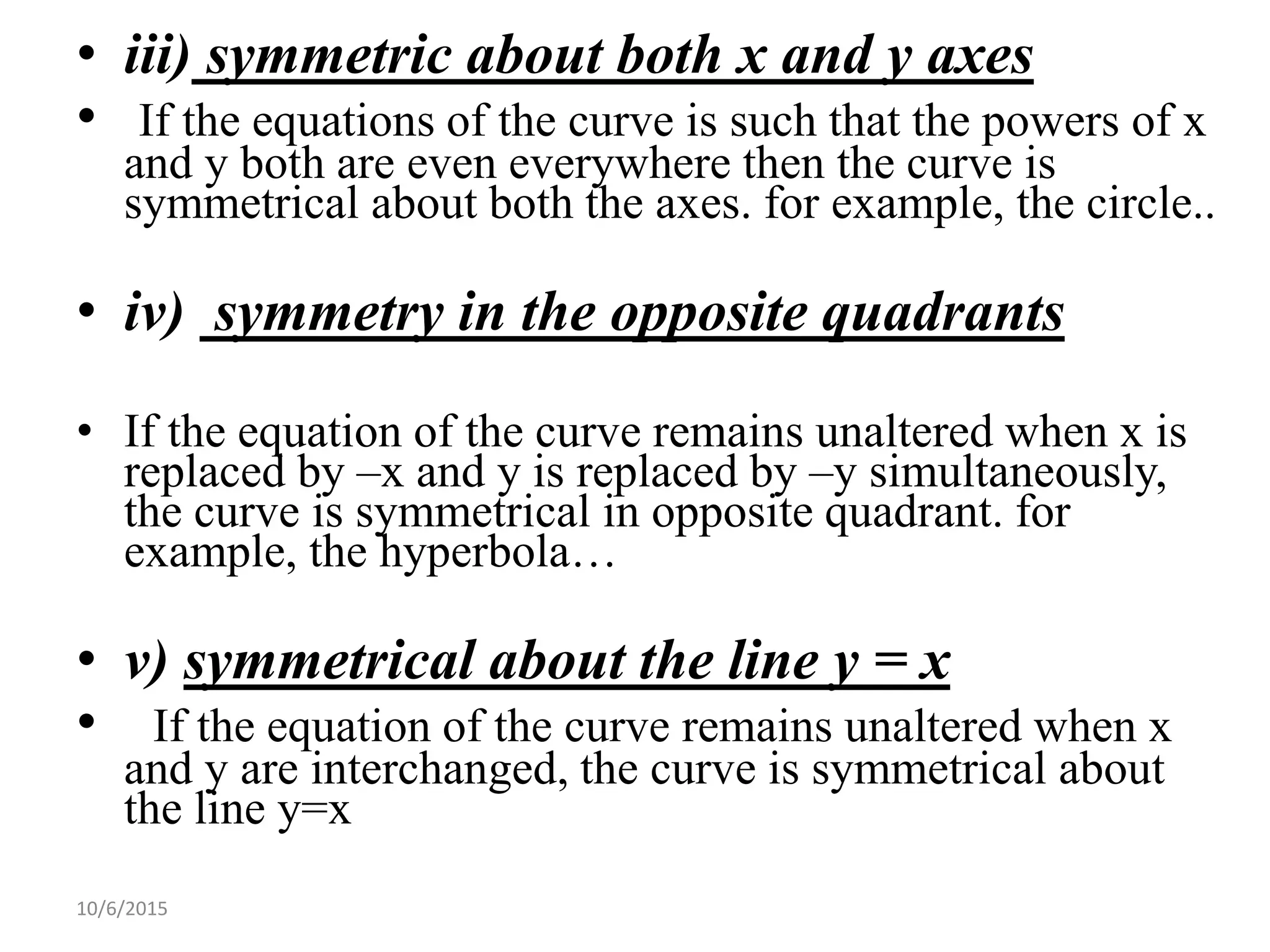Tracing Of Curve Cartesian And Polar Pptx