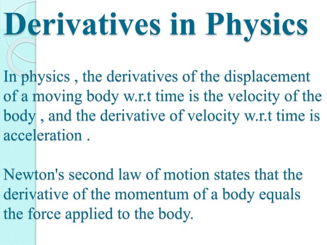Calculus | PPTX | Physics | Science