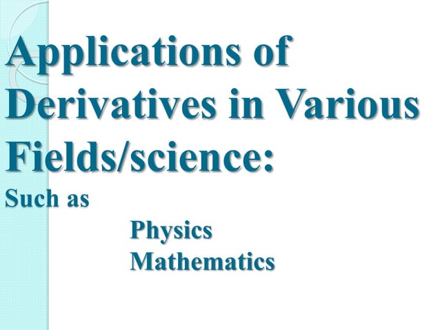 Calculus | PPTX | Physics | Science