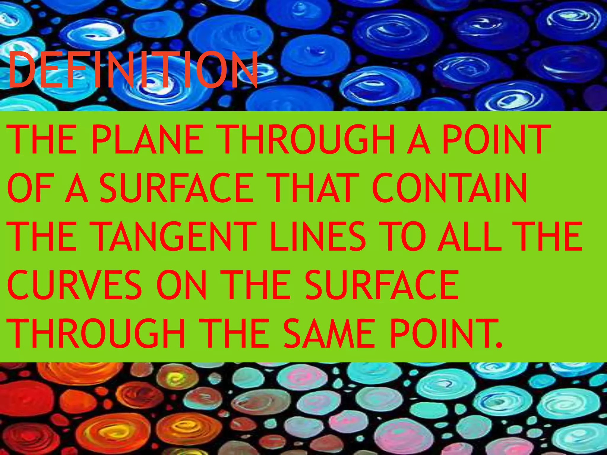 tangent plane | PPTX