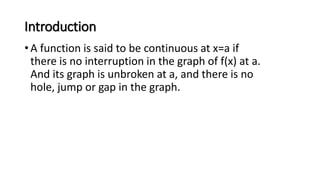 Continuity Of Functions | PPTX
