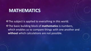 life without maths | PPTX