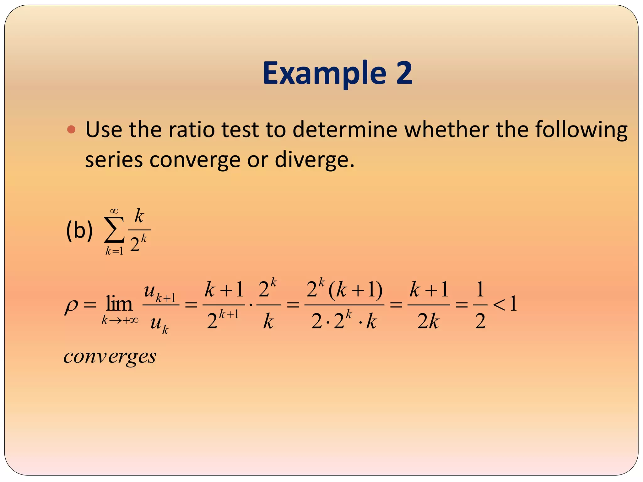 Root test and Ratio test | PPTX